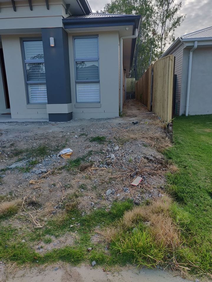 Complete yard scrape back, topsoil and turf to the front and back yards ...